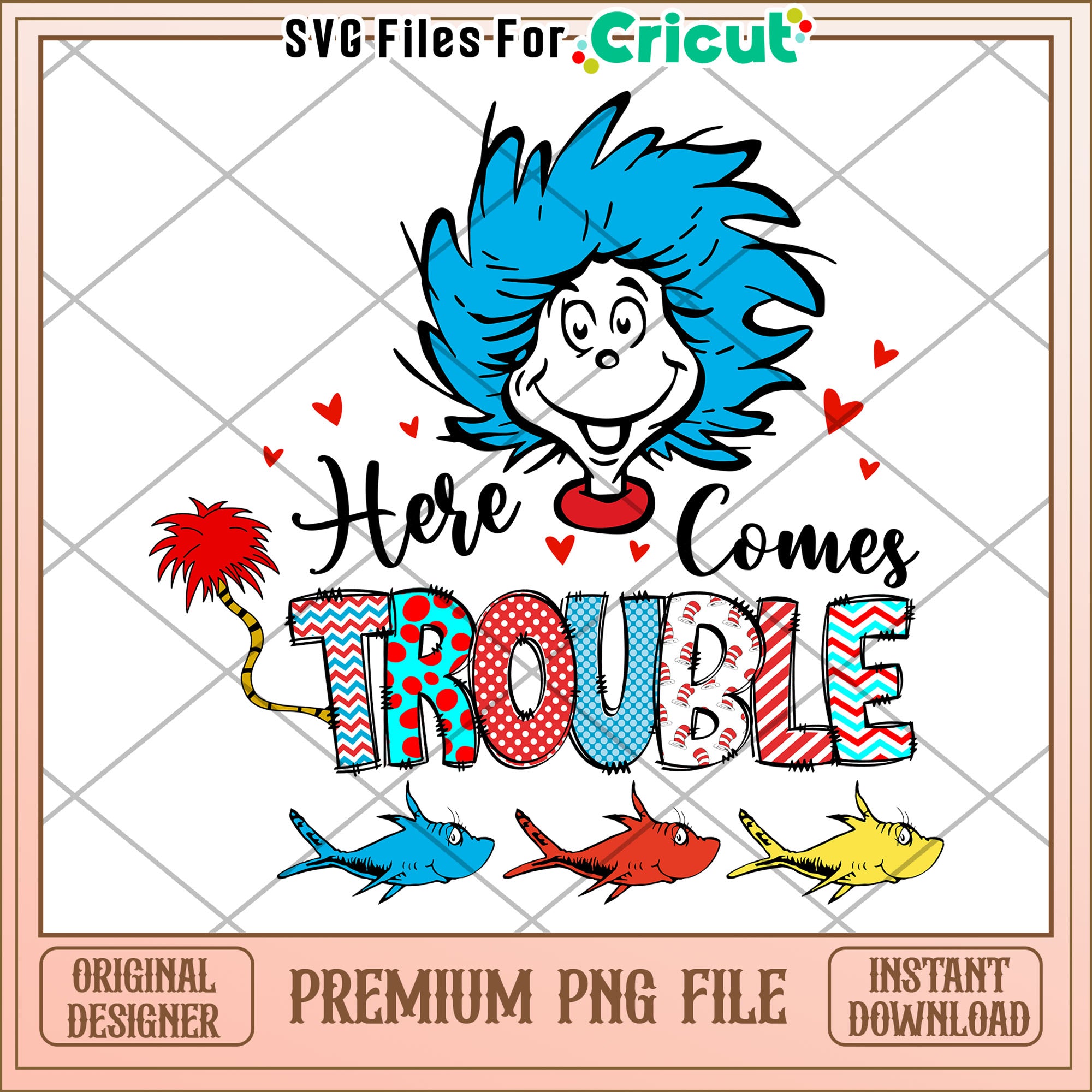 Option 1 (60 characters) Cat in the Hat Trouble PNG Download – svg ...