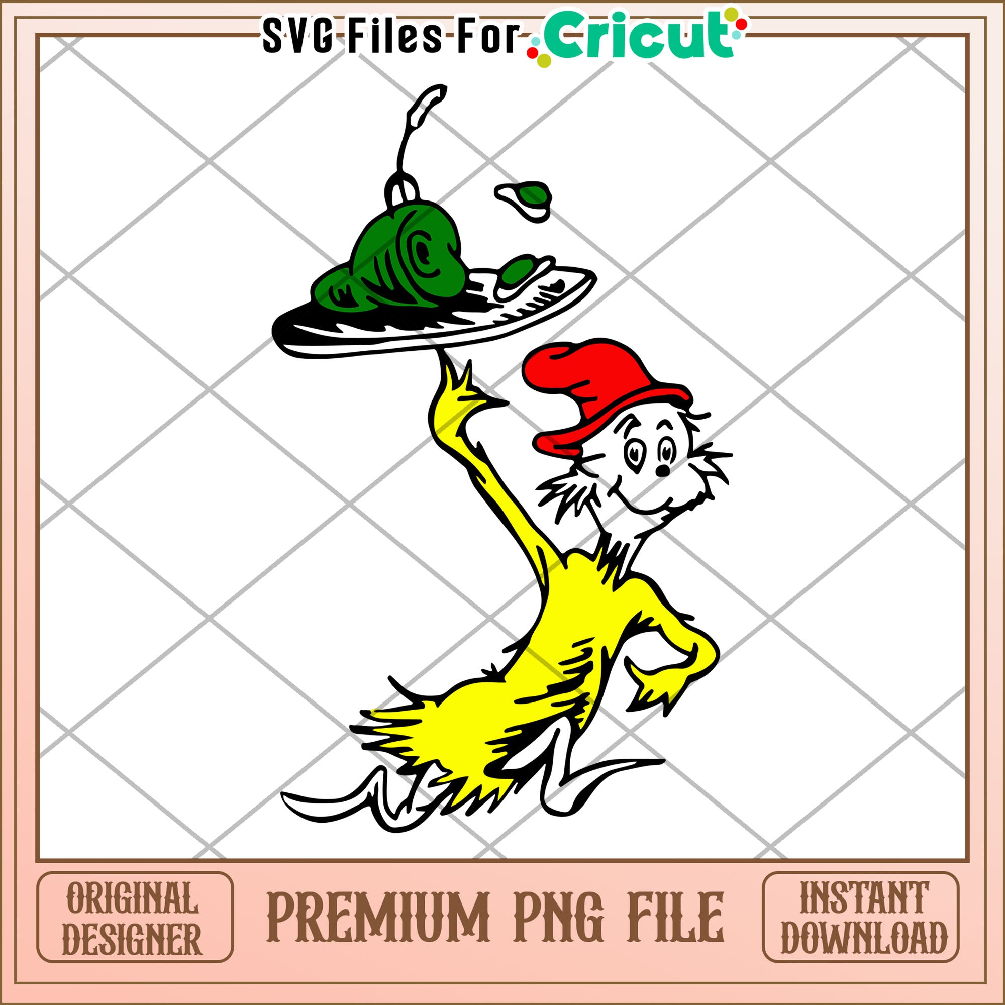 Option 1 (62 characters) Premium PNG Grinch Serving Food Design – svg ...