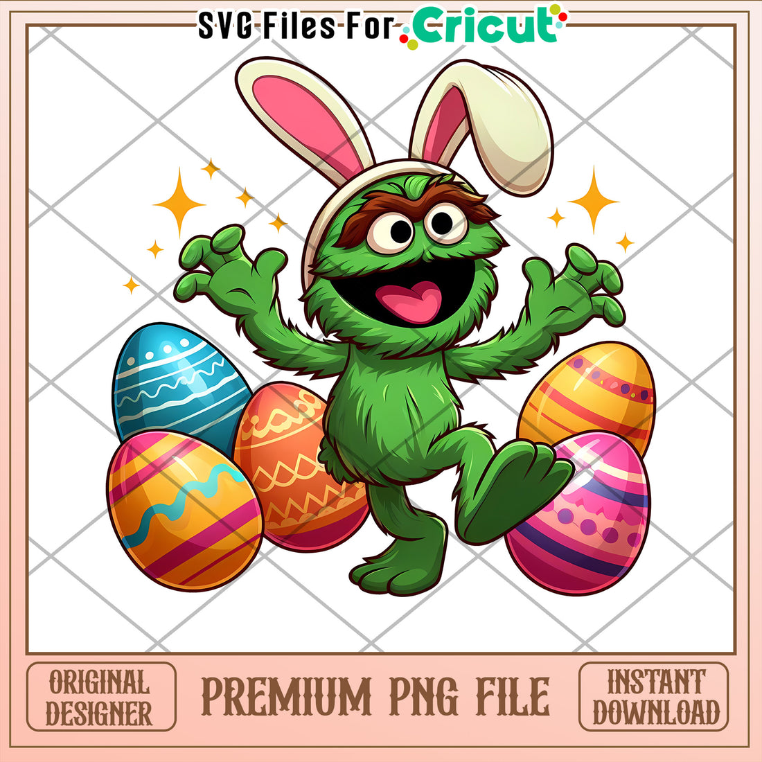 Option 1 (Focus on character) Cookie Monster Easter PNG – svg files for ...