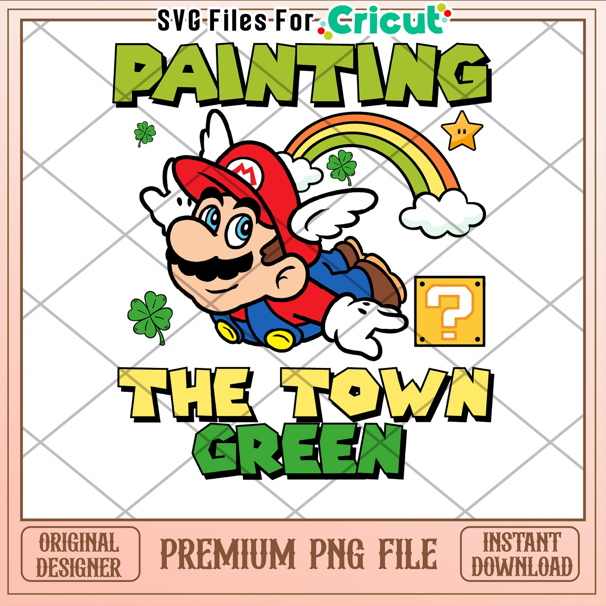 Option 1 (Focus on character) Flying Mario PNG Town Green Design – svg ...