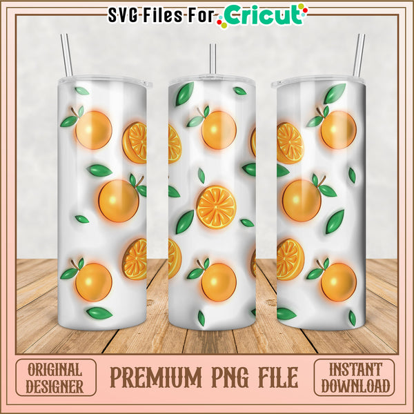 Orange Tumbler PNG Sublimation Design – svg files for cricut