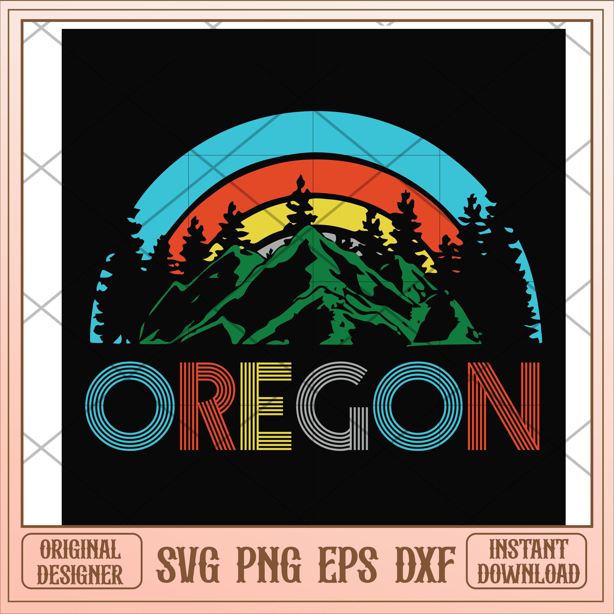Oregon state with beautiful view svg, oregon svg, camping svg – svg ...