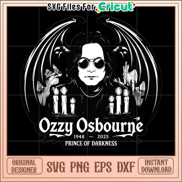 Ozzy osbourne prince of darkness svg, halloween cartoons svg, hallowee ...