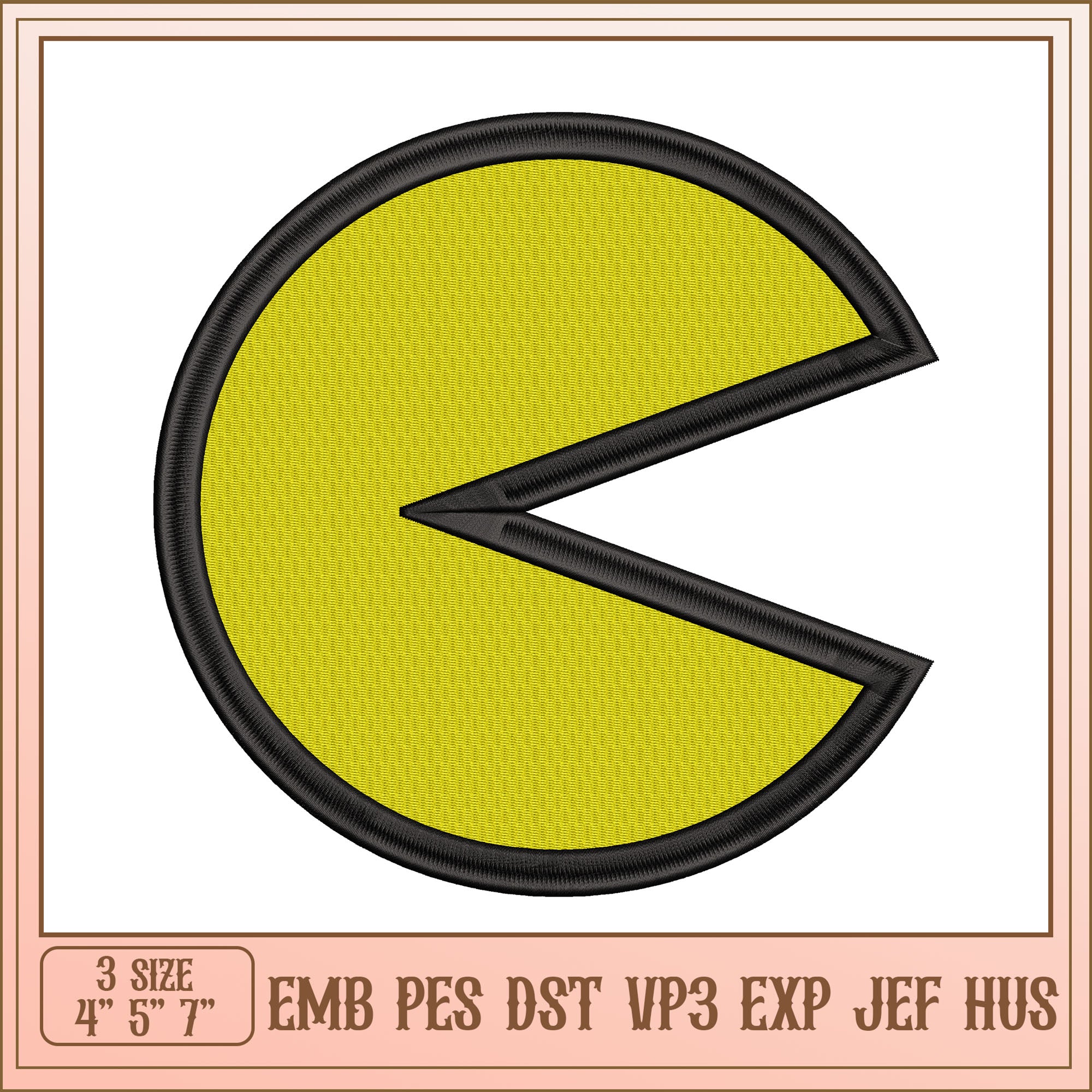 Pac-Man Embroidery Design – svg files for cricut