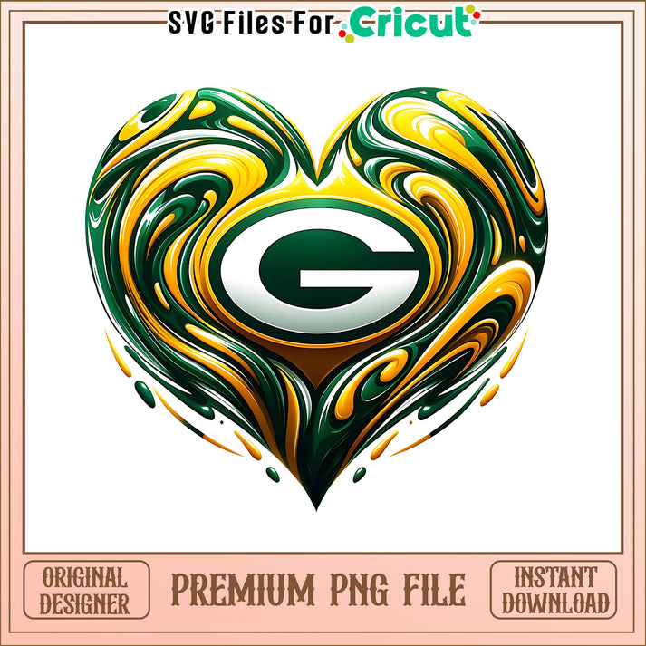 Packers logo vintage heart png, Green Bay Packers png, NFL png – svg ...
