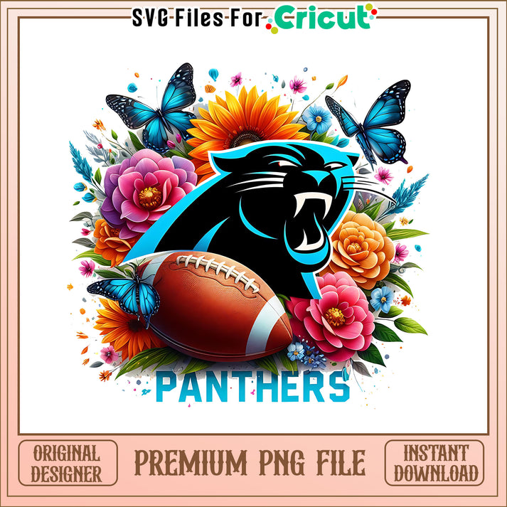 Panthers logo vintage flower png, Carolina Panthers png, NFL png – svg ...
