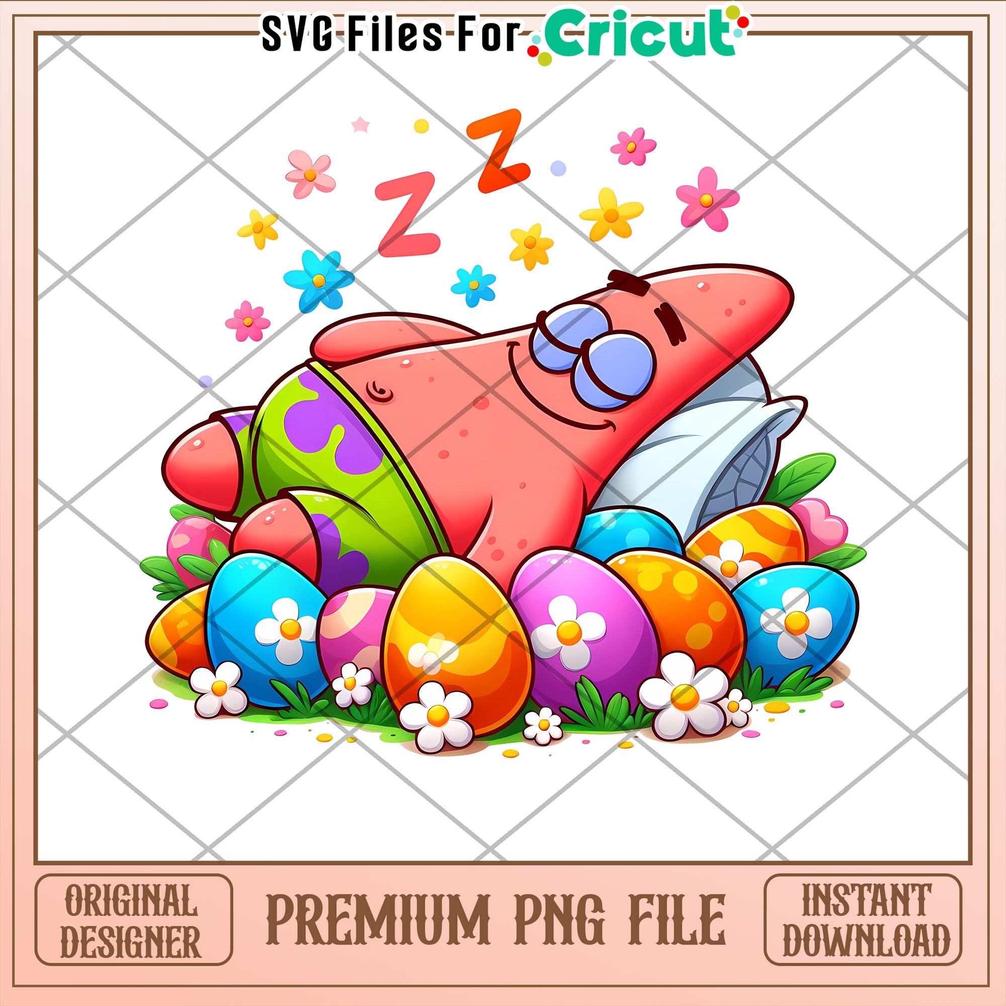 Patrick Star Easter PNG Cricut Design – svg files for cricut