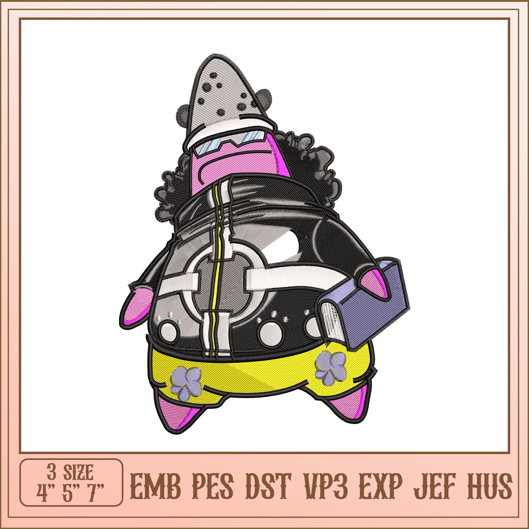 Patrick Star Embroidery Design – svg files for cricut