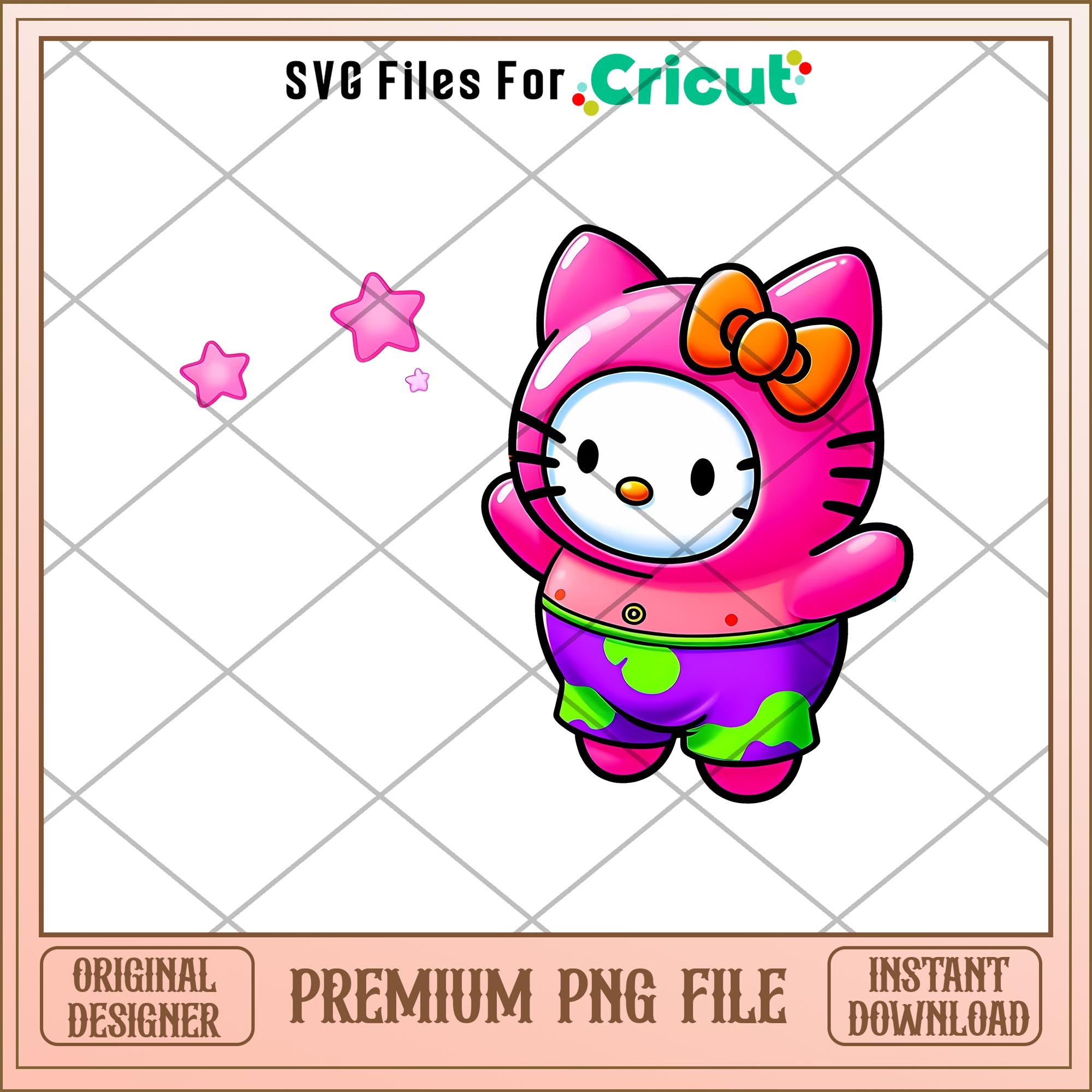 Patrick Star Hello Kitty png, png, quotes png,png, digital download ...