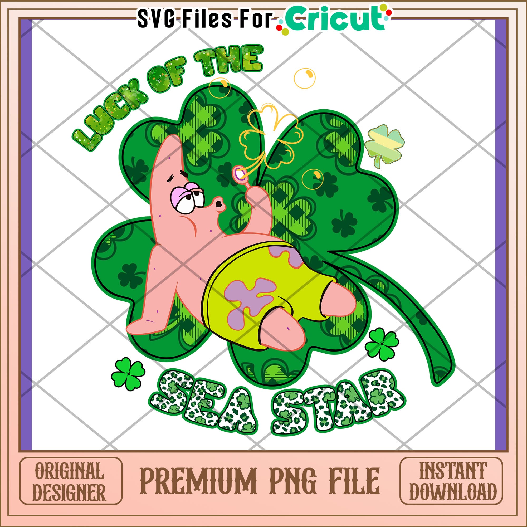 Patrick Star St Patricks Day PNG – svg files for cricut
