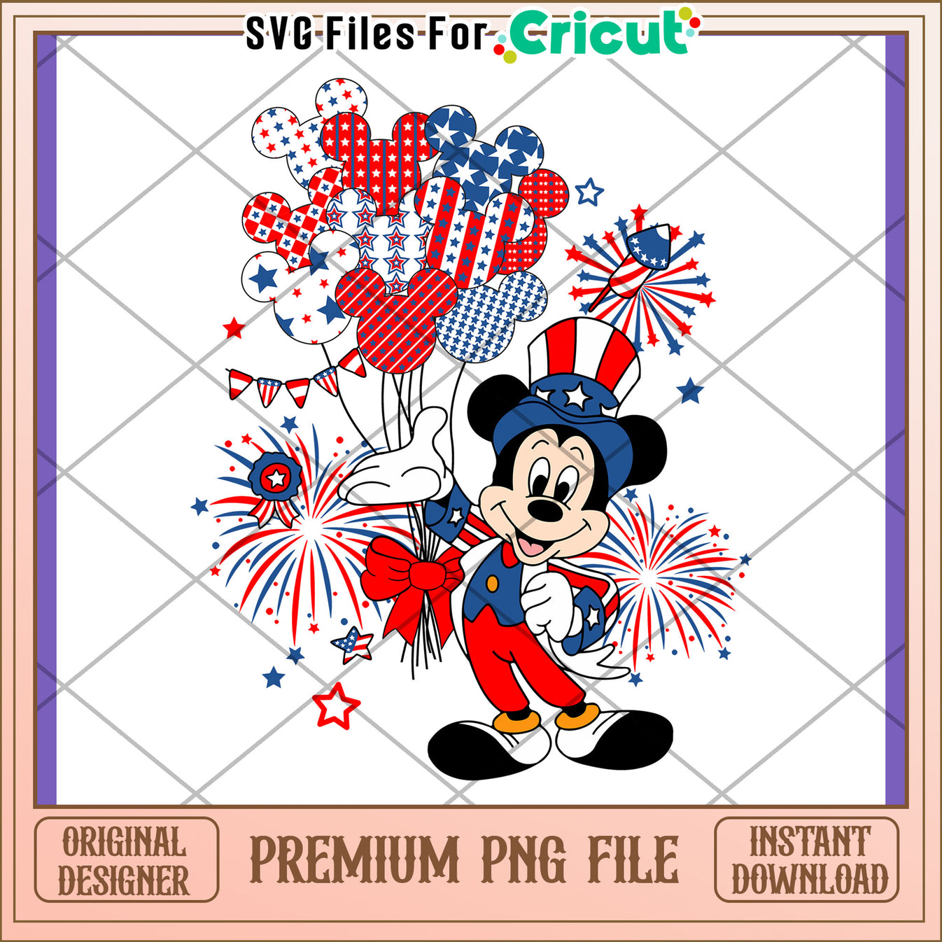 Patriotic Mickey Mouse PNG – svg files for cricut