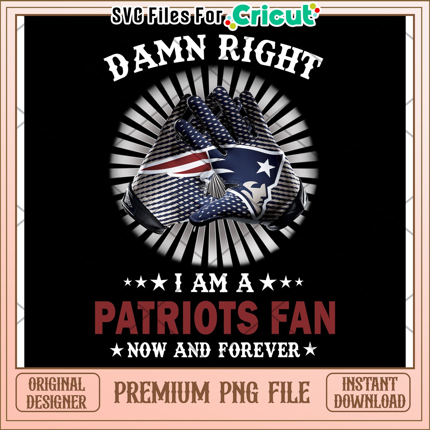 Patriots Fan PNG Design for Cricut, Perfect for Sports Lovers – svg ...