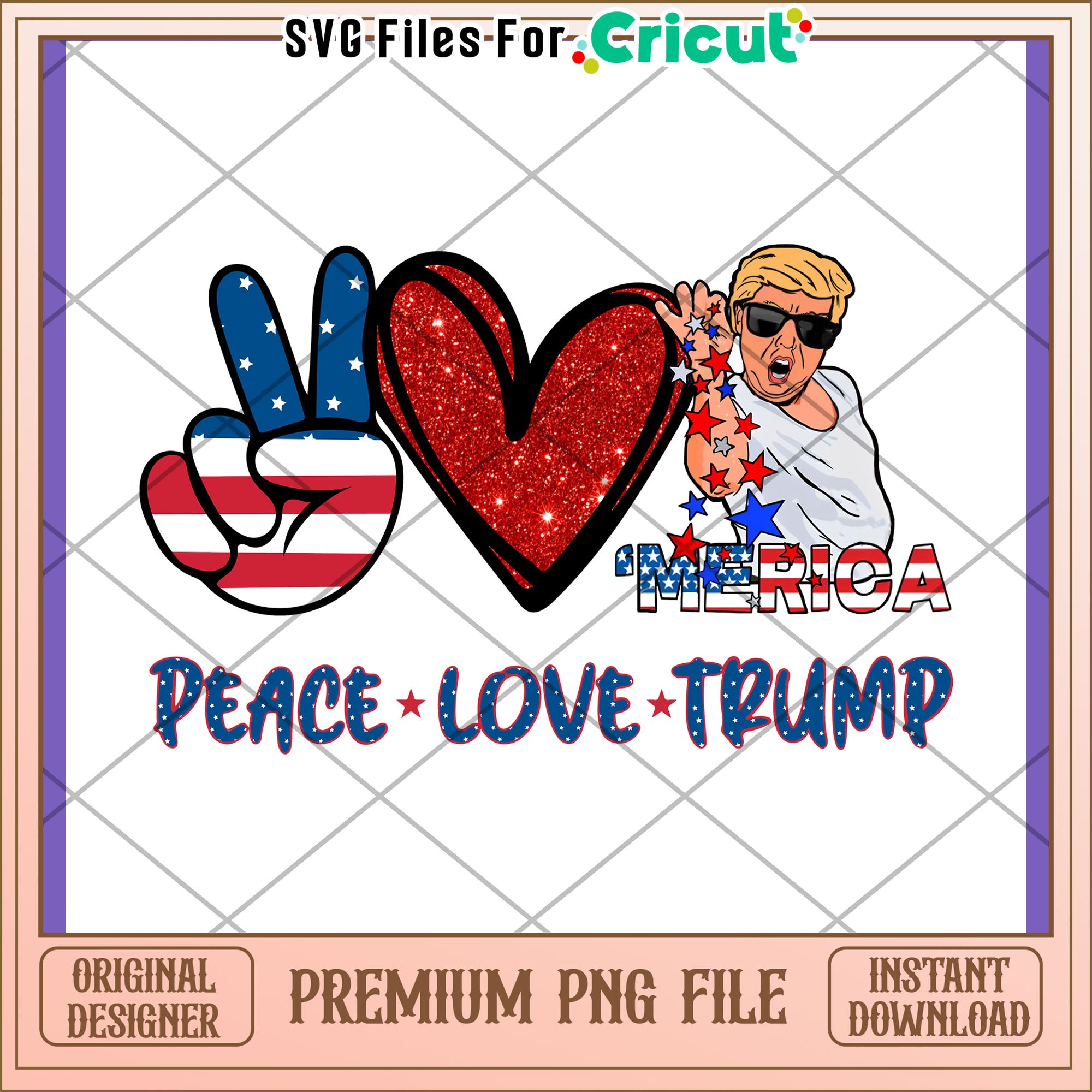 Peace Love Trump PNG Download – svg files for cricut