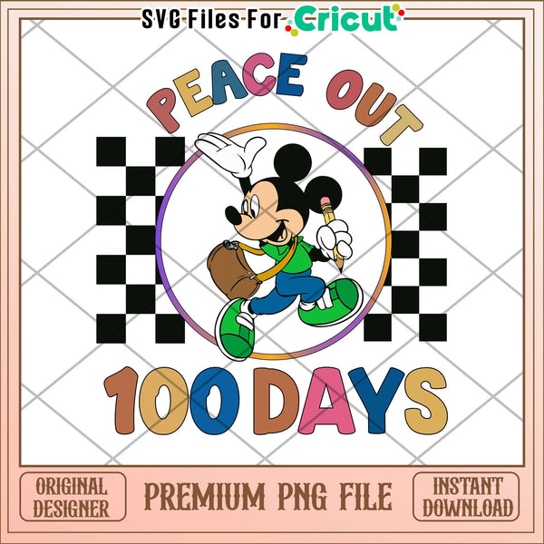 Peace out 100 days mickey png, mickey character png, disney school png ...