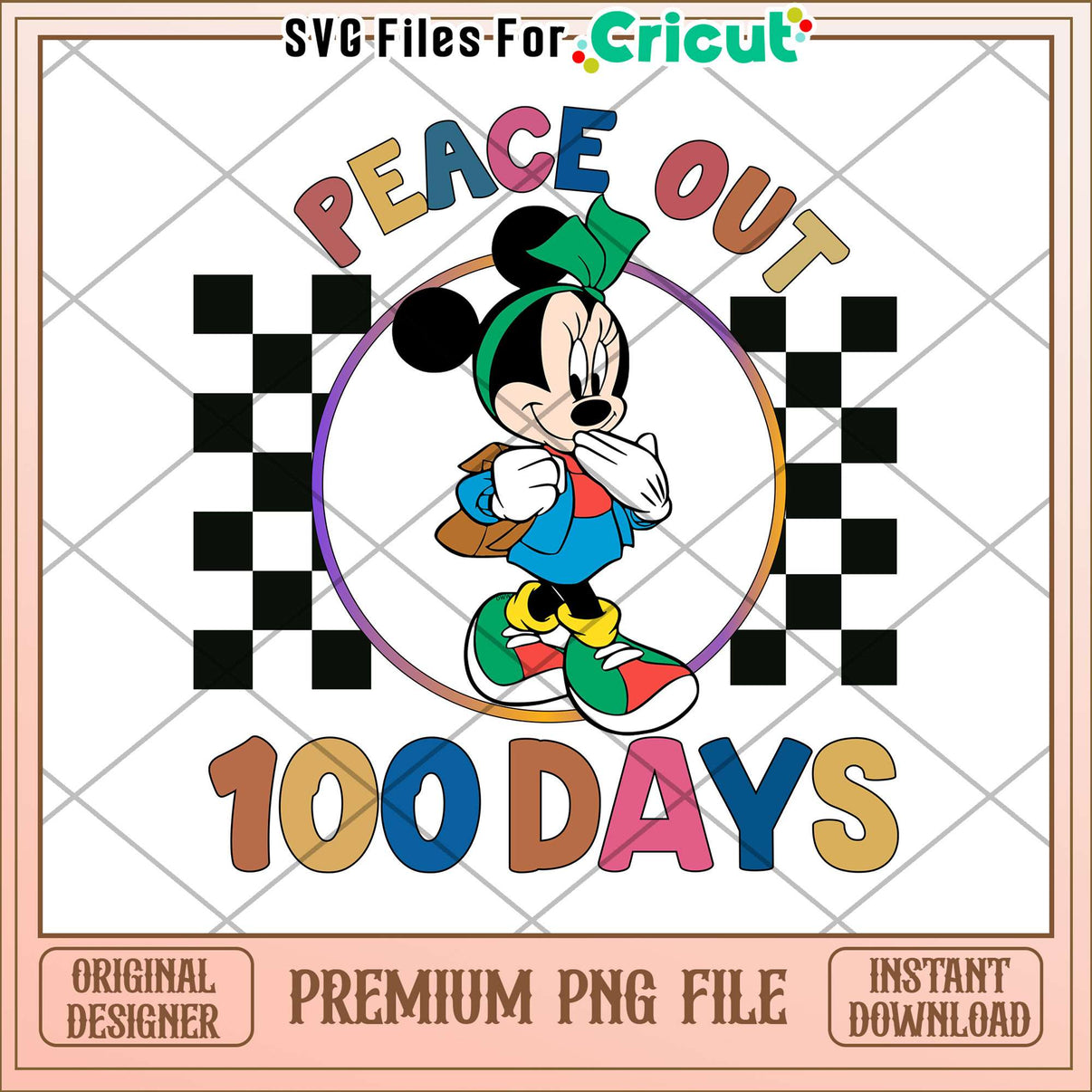 Peace out 100 days minnie png, minnie character png, disney school png ...