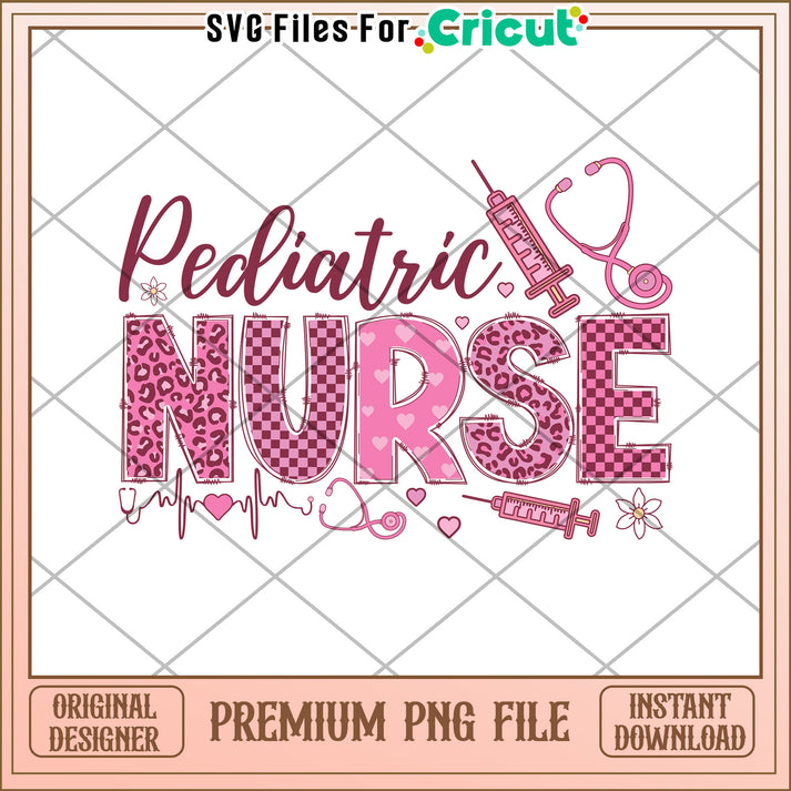 Pediatric Nurse PNG Design Download – svg files for cricut