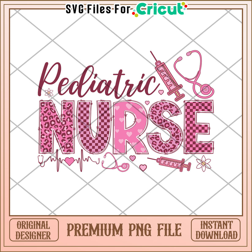 Pediatric Nurse PNG Design Download – svg files for cricut
