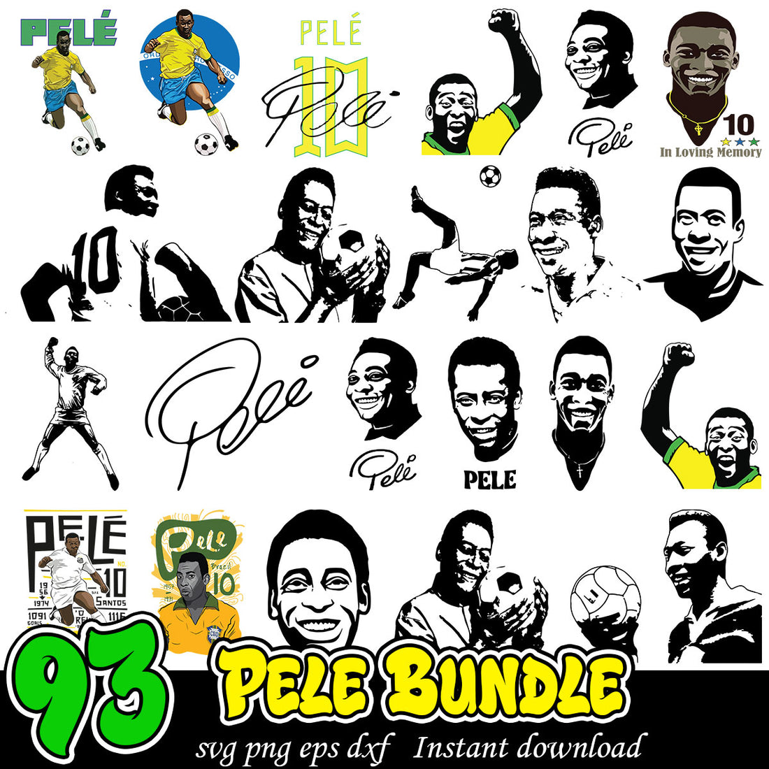 Pele svg bundle, Brazil soccer svg bundle, Brazil Pele bundle – svg ...