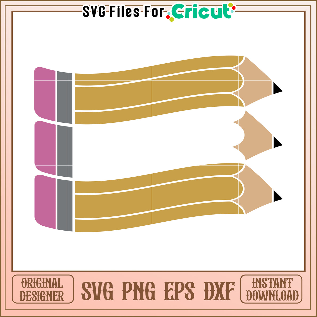 Pencil SVG Design PNG, EPS, DXF – svg files for cricut