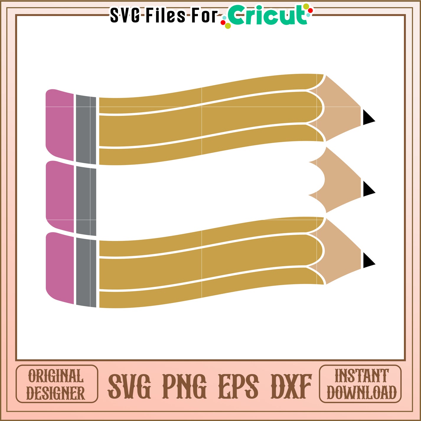 Pencil SVG Design PNG, EPS, DXF – svg files for cricut