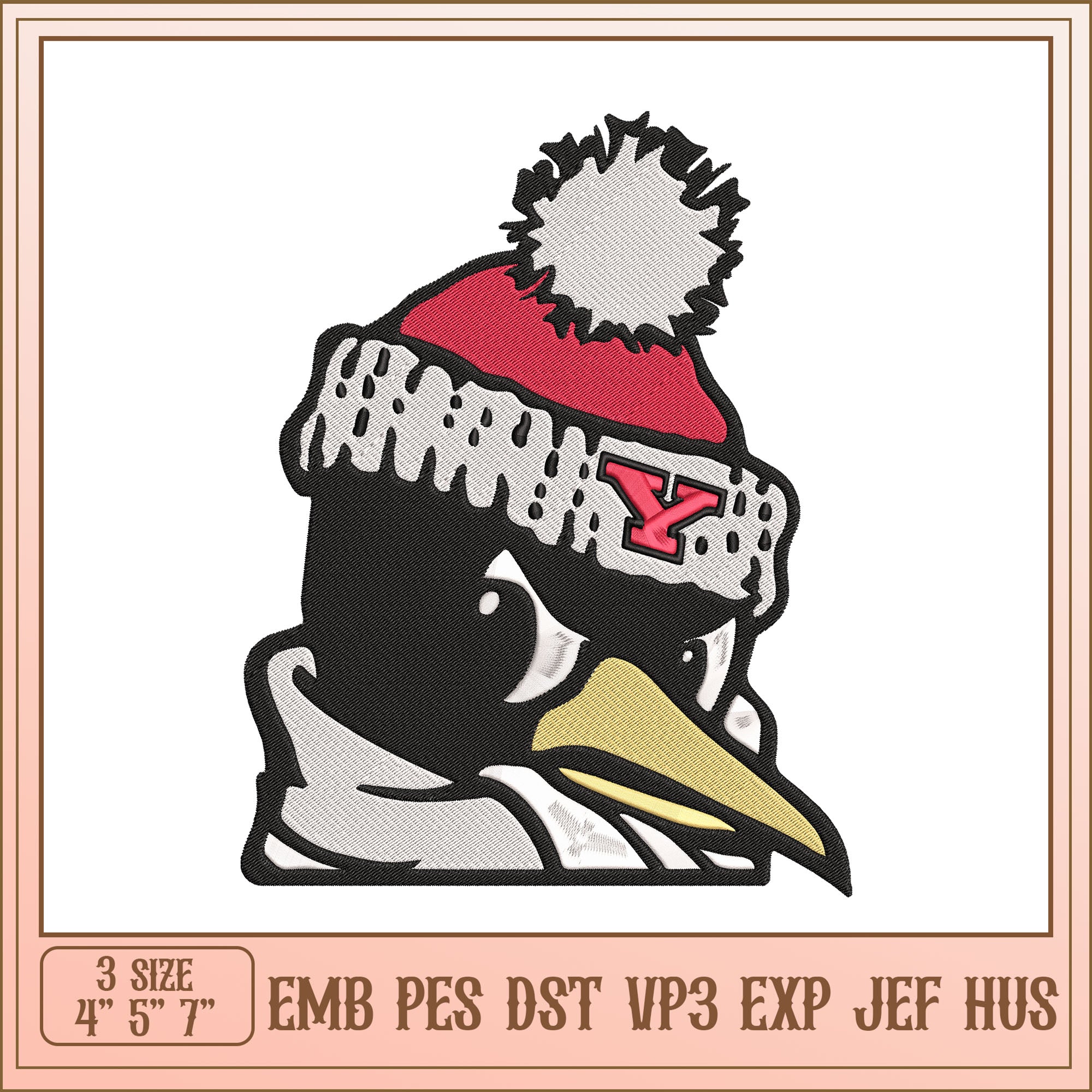 Penguin Embroidery Design 3 Sizes EMB PES DST – svg files for cricut