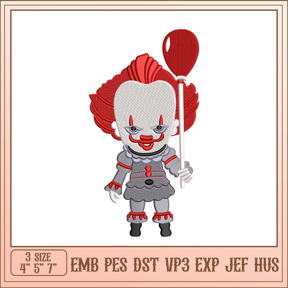 Pennywise Embroidery Design – svg files for cricut
