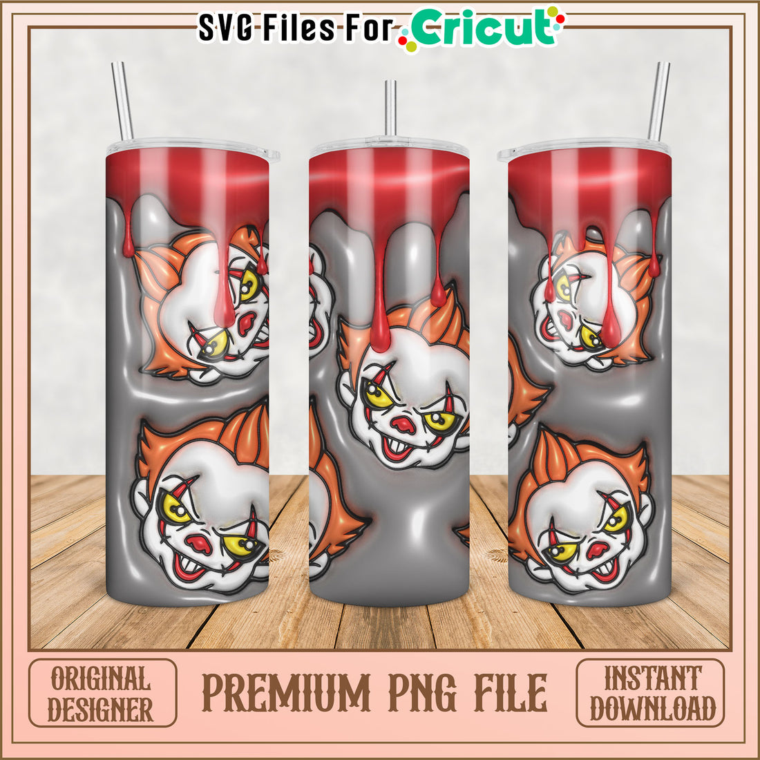 Pennywise PNG Sublimation Design – svg files for cricut