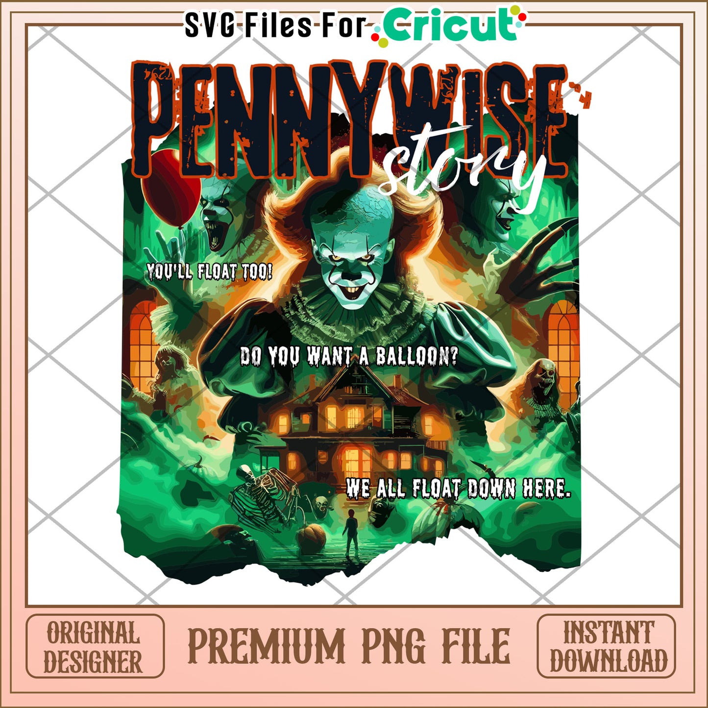 Pennywise story png, halloween pajamas png, halloween songs png – svg ...