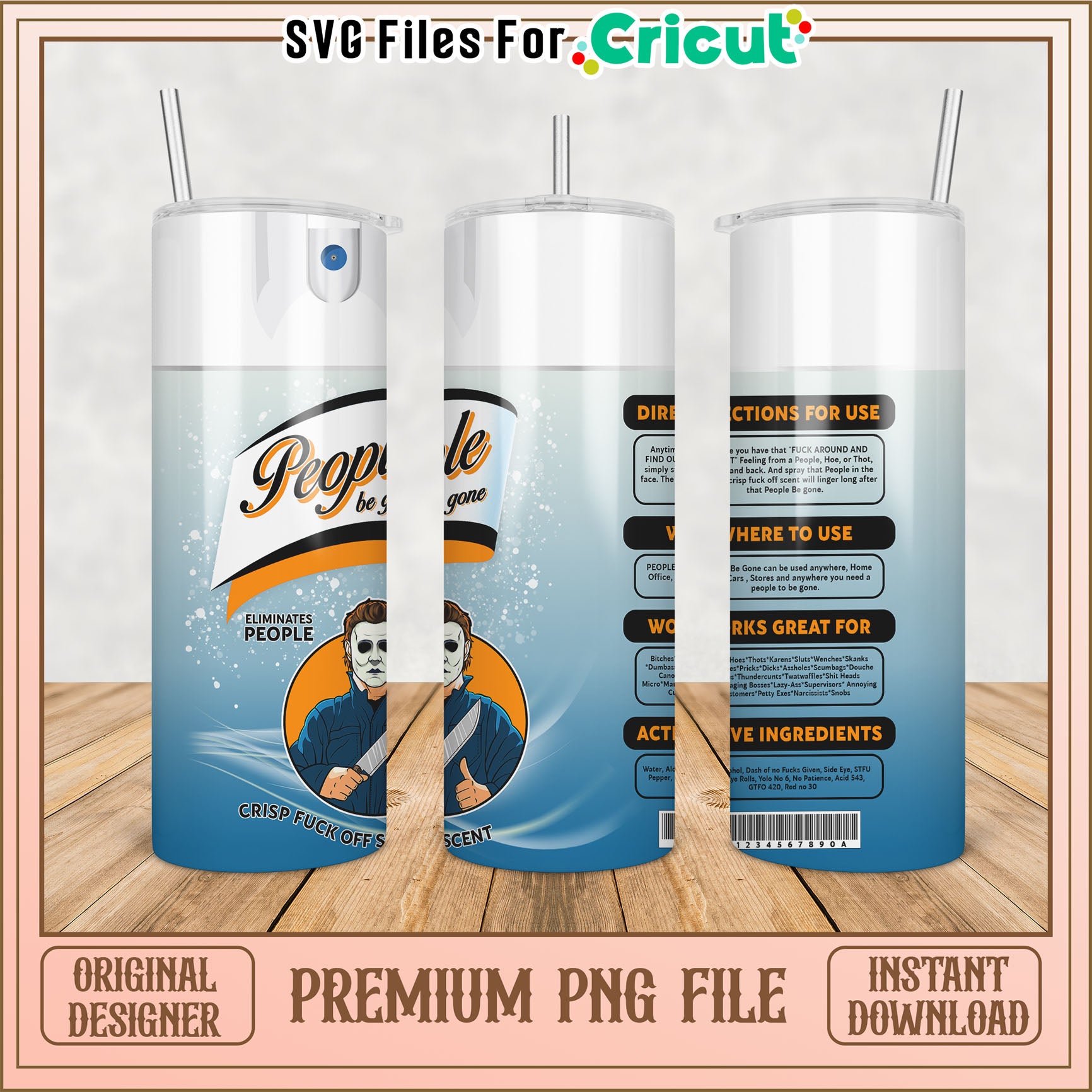 People Be Gone PNG Sublimation Design – svg files for cricut