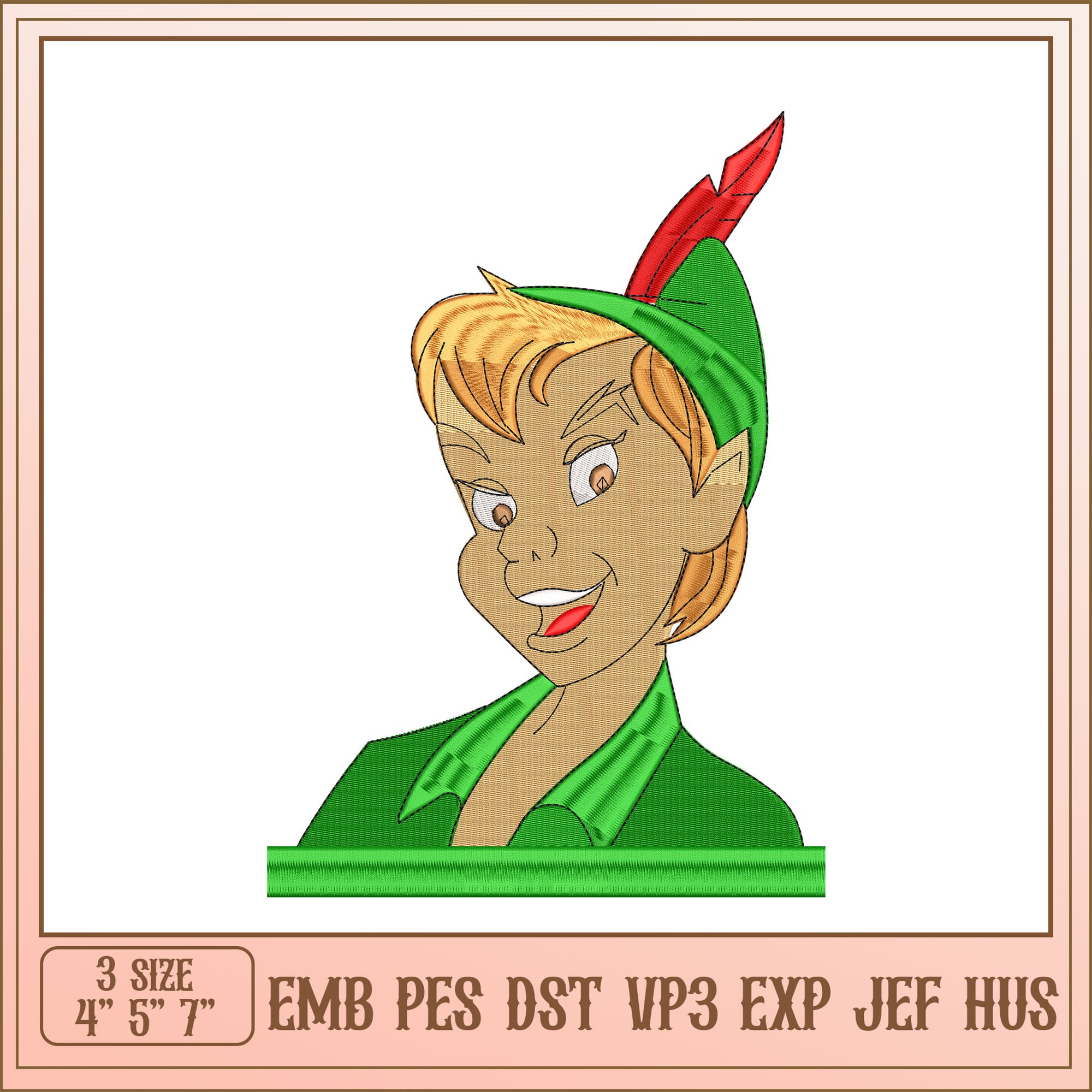 Peter Pan Embroidery Design - EMB PES DST VP3 – svg files for cricut