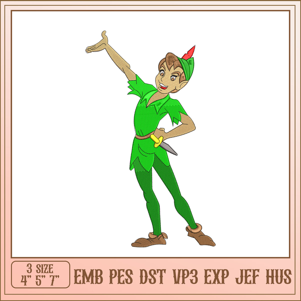 Peter Pan Embroidery Design – svg files for cricut