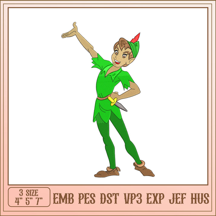 Peter Pan Embroidery Design – svg files for cricut