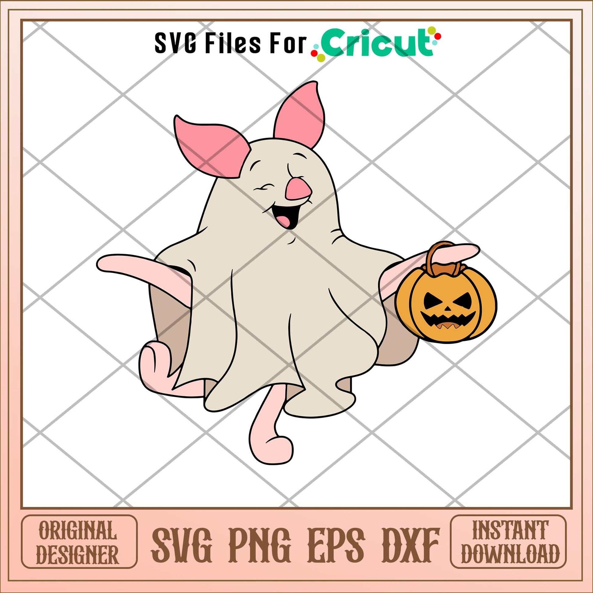 Piglet character cosplay ghost svg, piglet svg, halloween svg – svg ...
