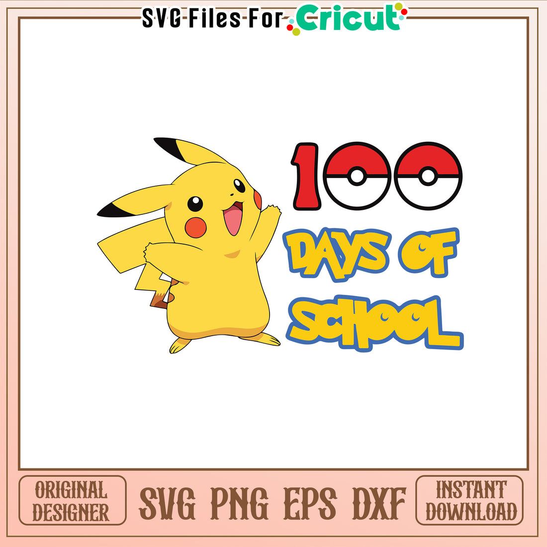 Pikachu 100th day of school svg, pikachu evolution svg – svg files for ...