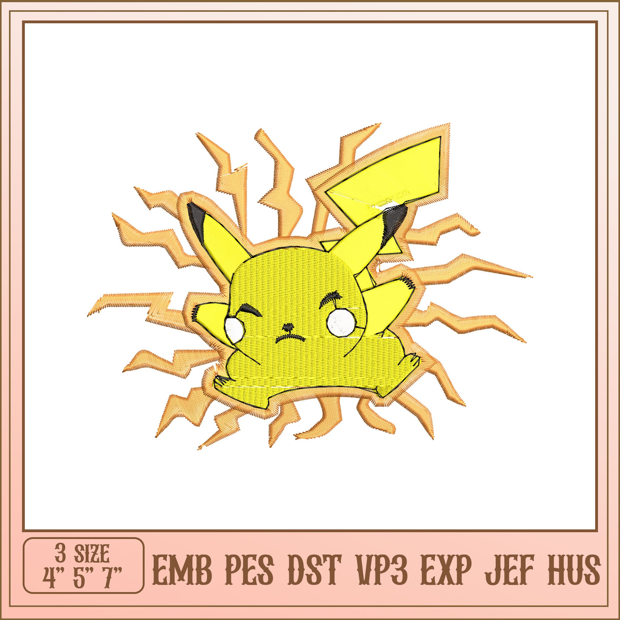 Pikachu Embroidery Design in Multiple Sizes for Crafting Fun – svg ...