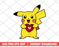 Pikachu Heart svg – svg files for cricut