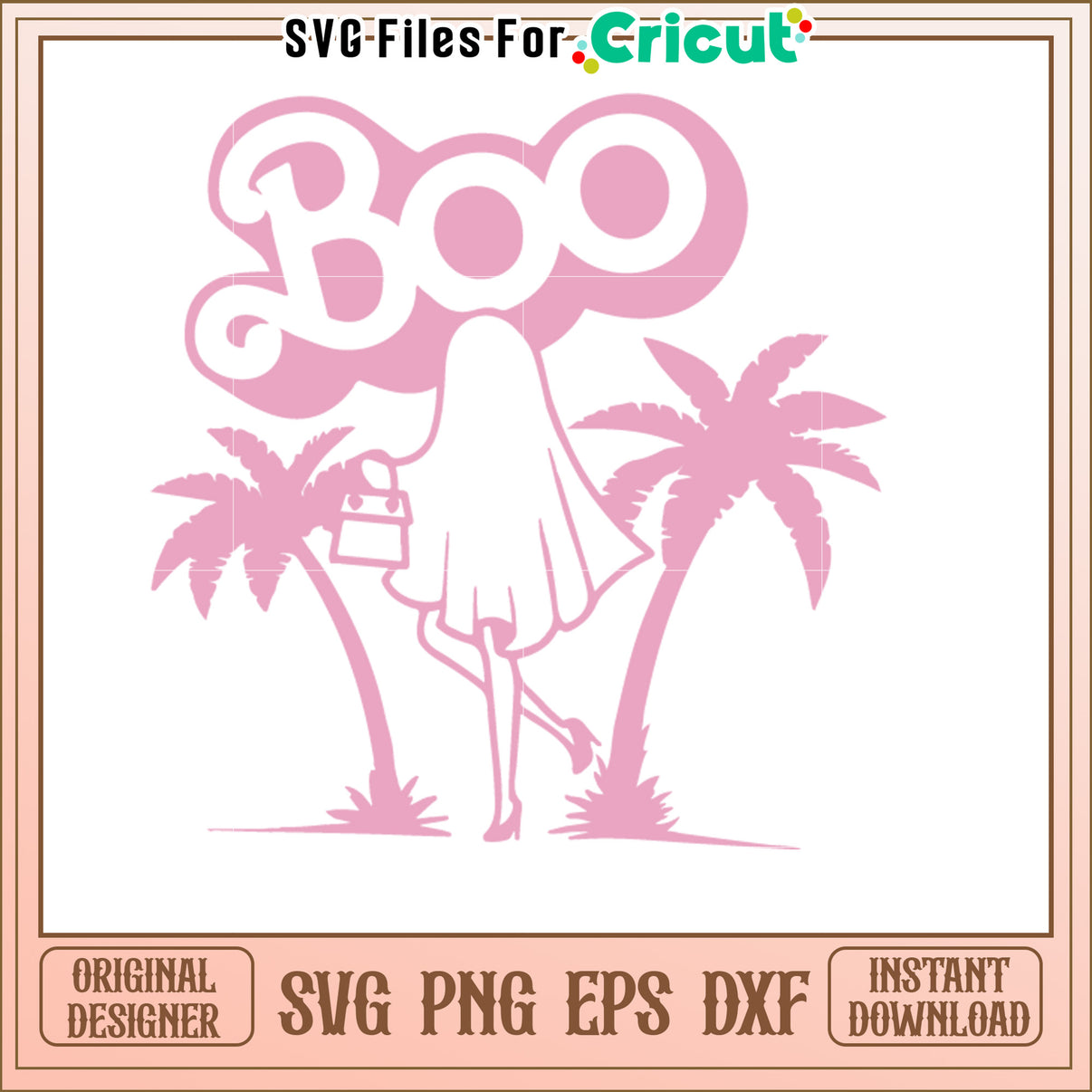 Pink Boo Ghost Girl SVG – svg files for cricut