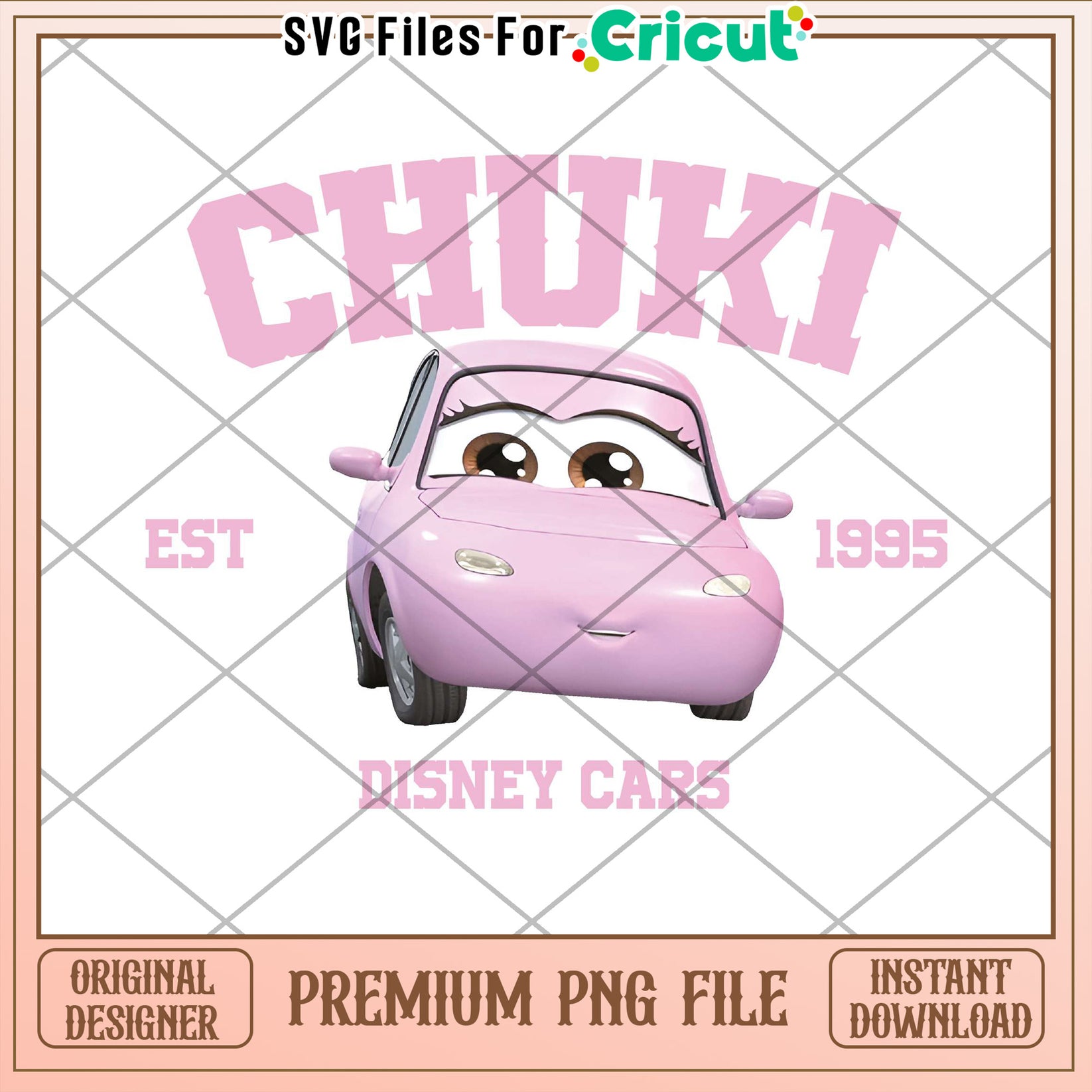 Pink Disney Cars Chuki PNG Cricut – svg files for cricut