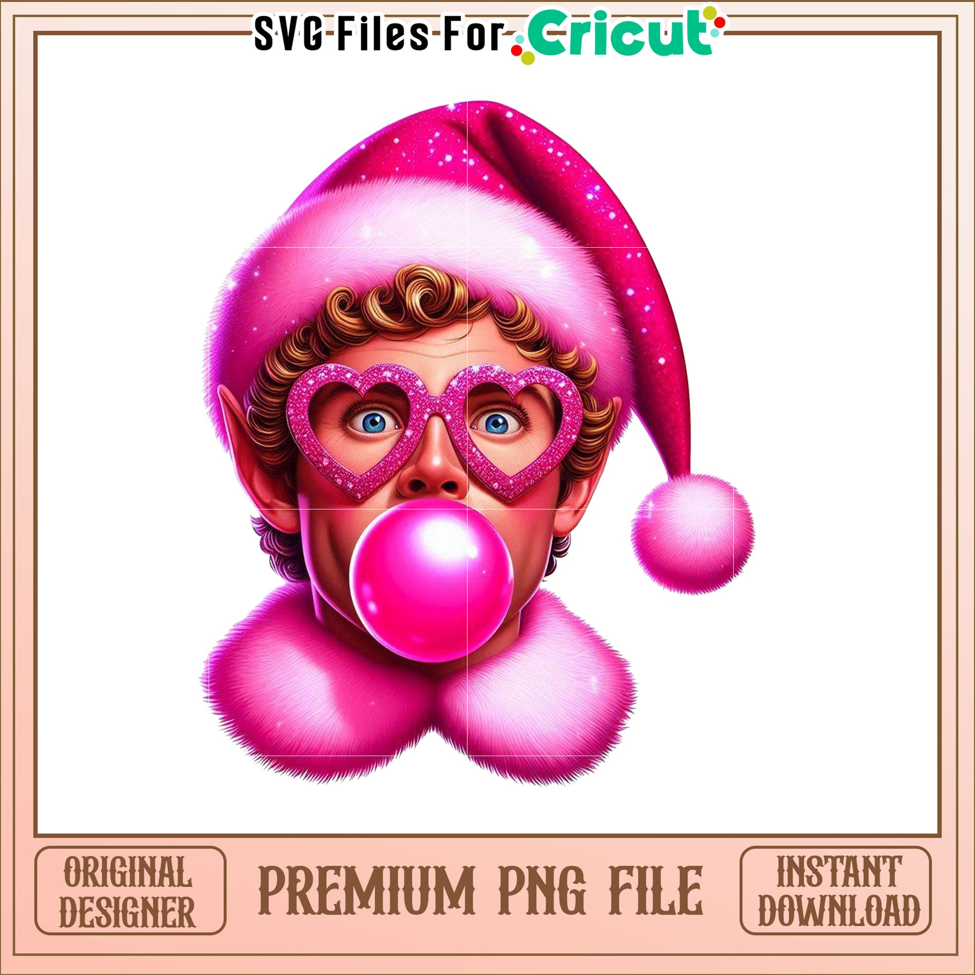 Pink Elf Christmas PNG Image – svg files for cricut