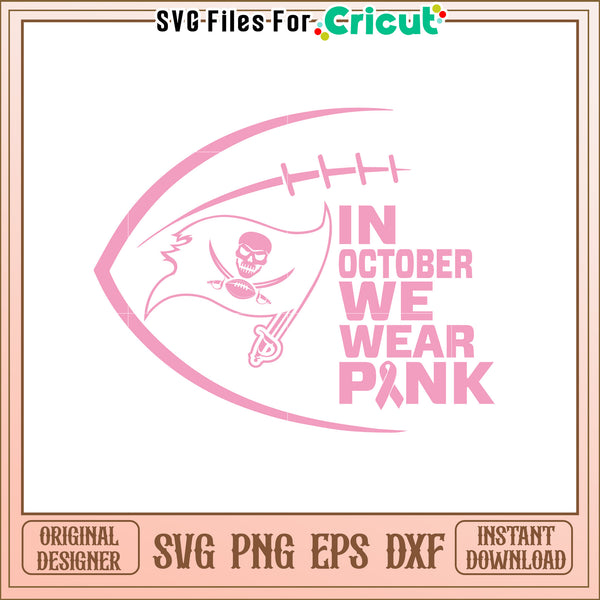 Pink Football Awareness SVG Design for October – svg files for cricut