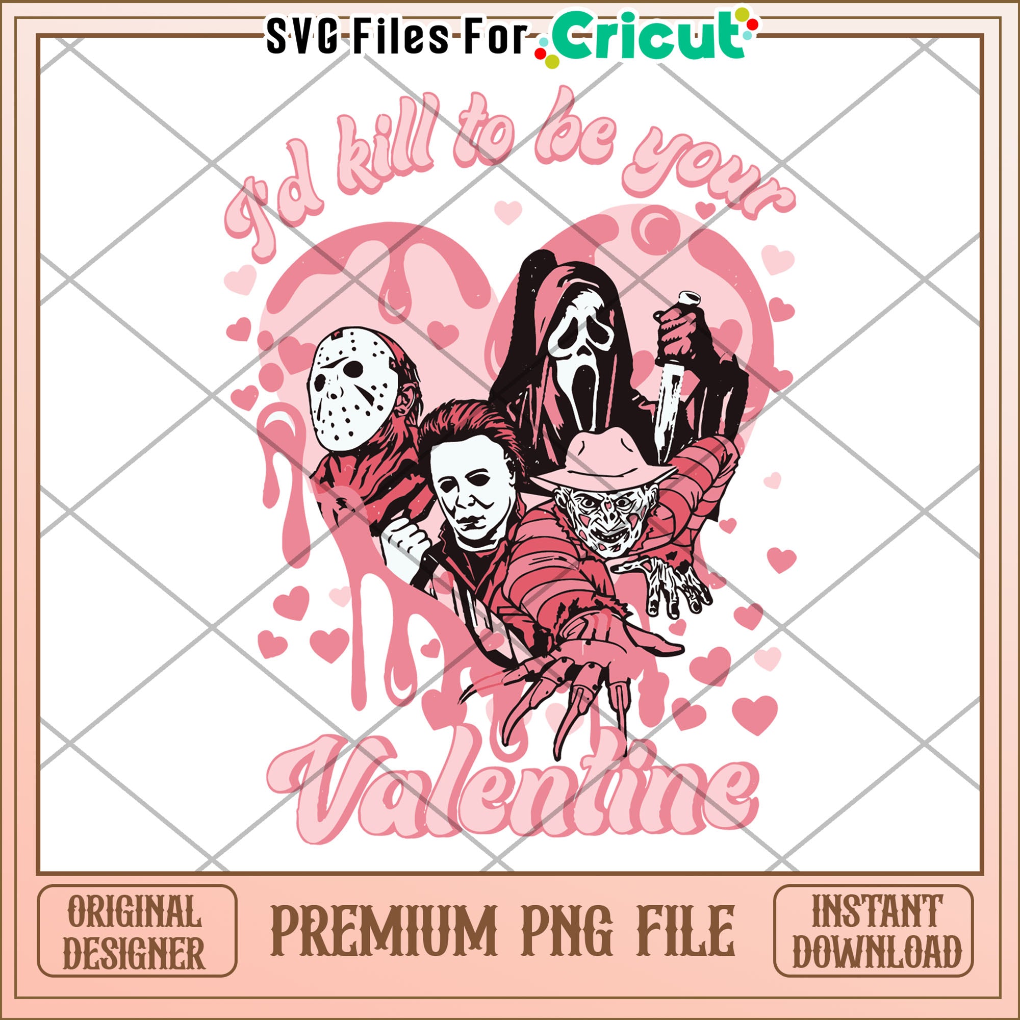 Pink Horror Valentine PNG Download – svg files for cricut
