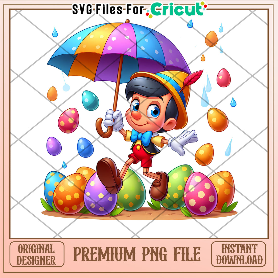 Pinocchio Easter Eggs PNG Download – svg files for cricut