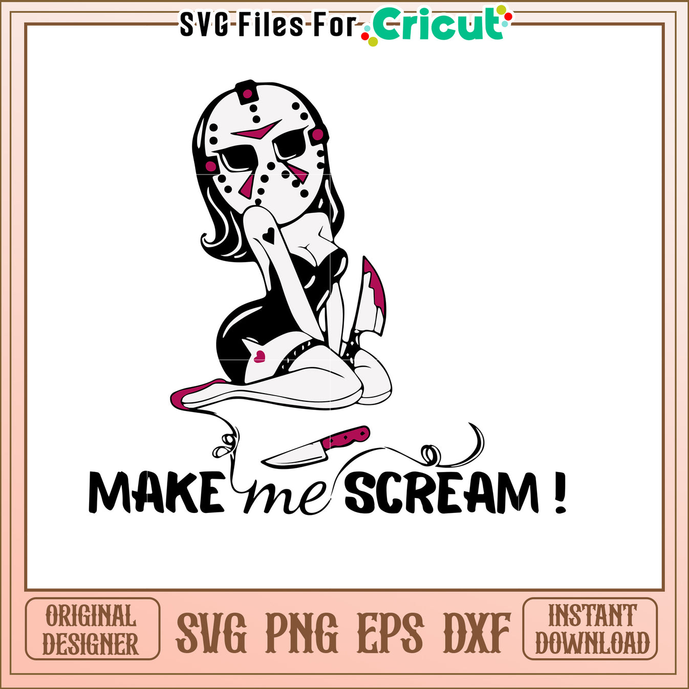 Pinup Girl Hockey Mask SVG – svg files for cricut
