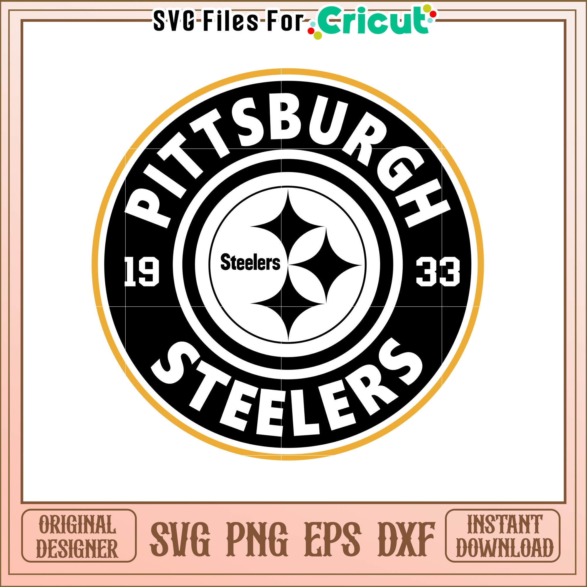 Pittsburgh Steelers Vintage Logo SVG Design File – svg files for cricut
