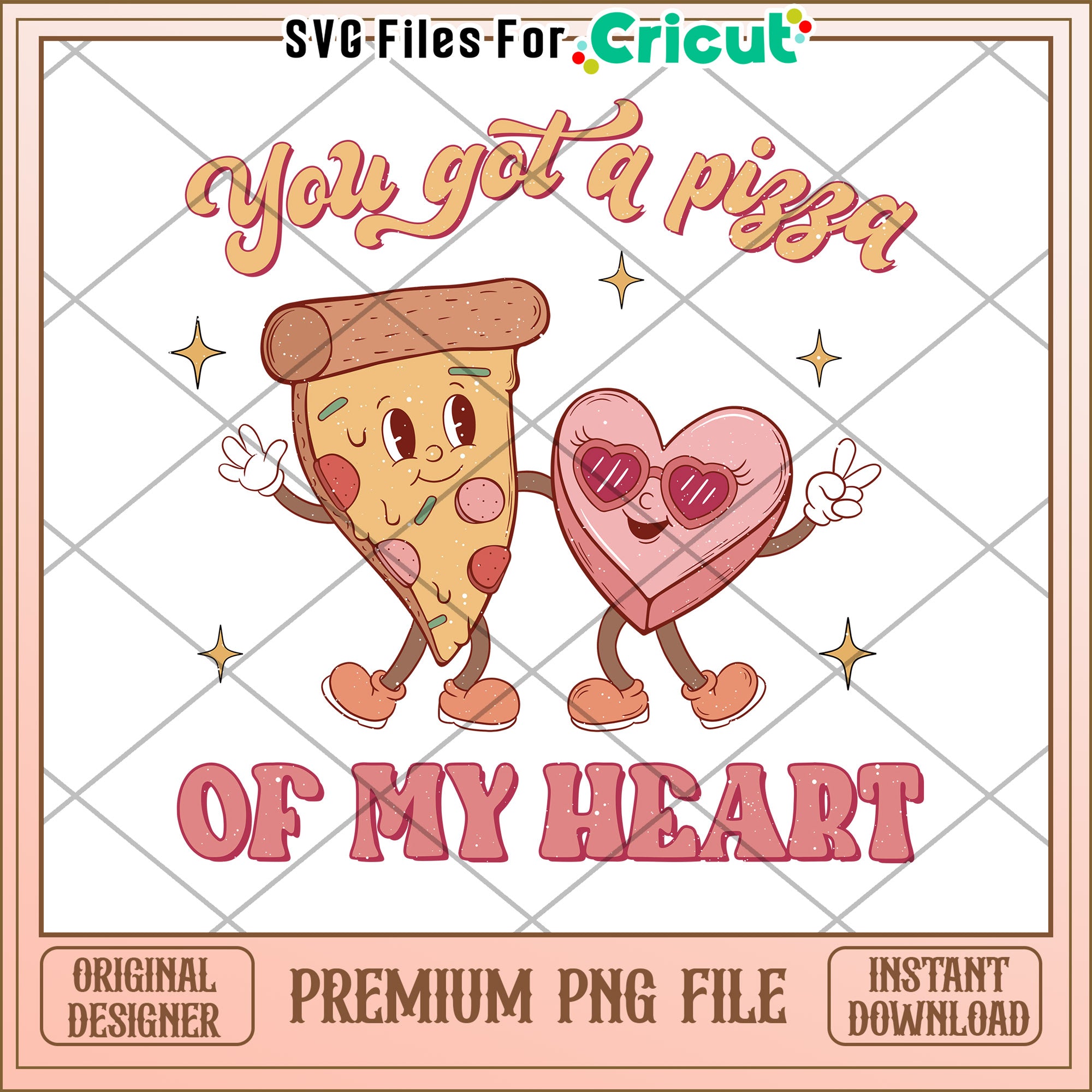 Pizza My Heart PNG Valentines Day Design – svg files for cricut