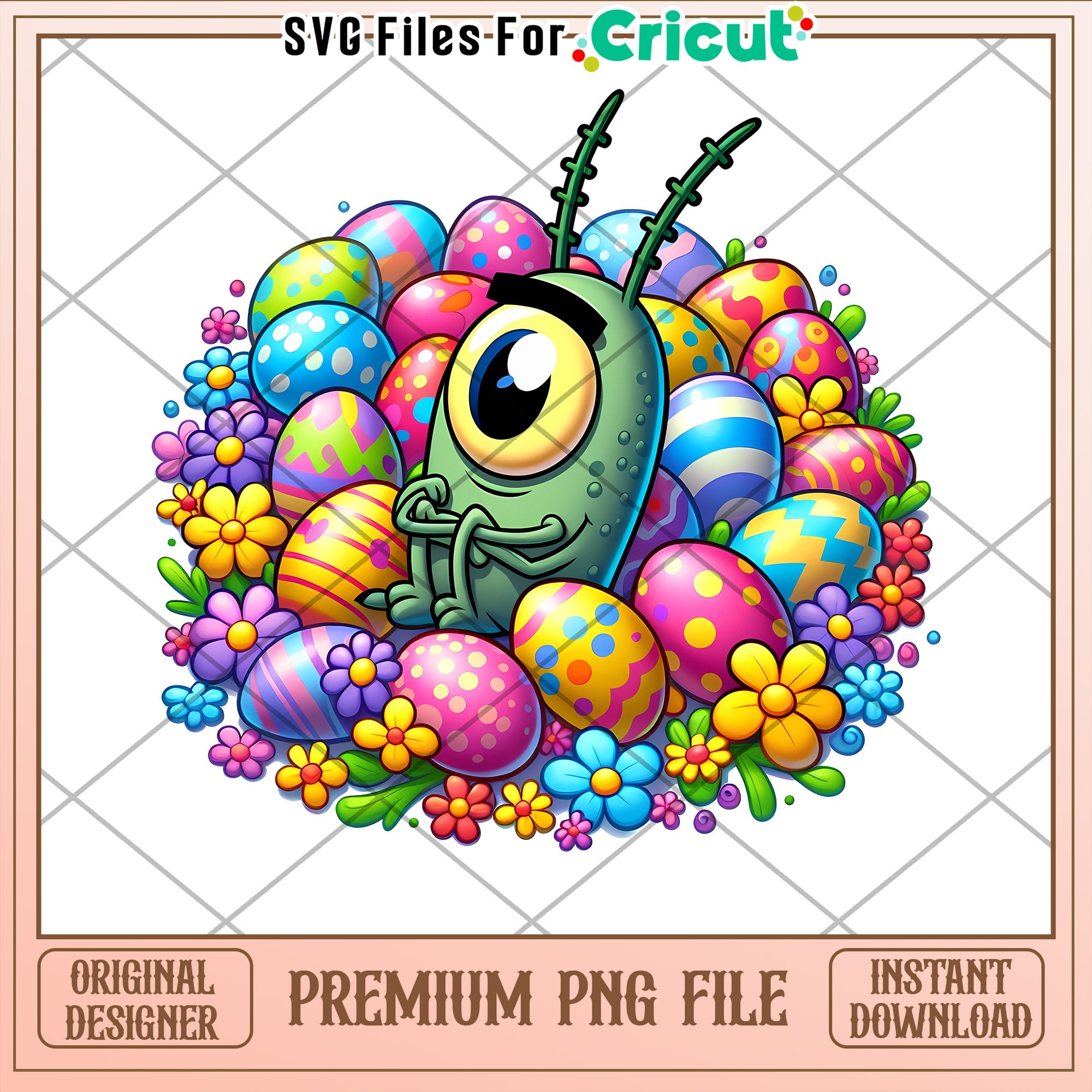 Plankton Easter PNG Cricut File – svg files for cricut