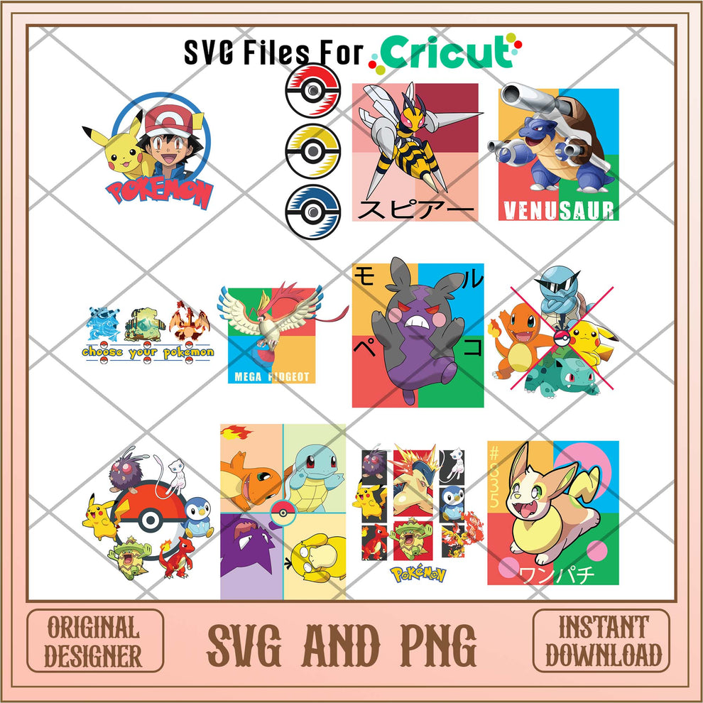 Anime Pokemon svg, Pokemon colorful bundle - Svgfileforcricut – svg ...