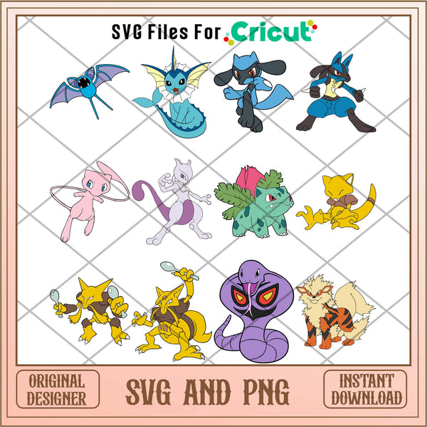 Pokemon cartoon svg bundle, Pokemon friends svg bundle - Svgfileforcri ...