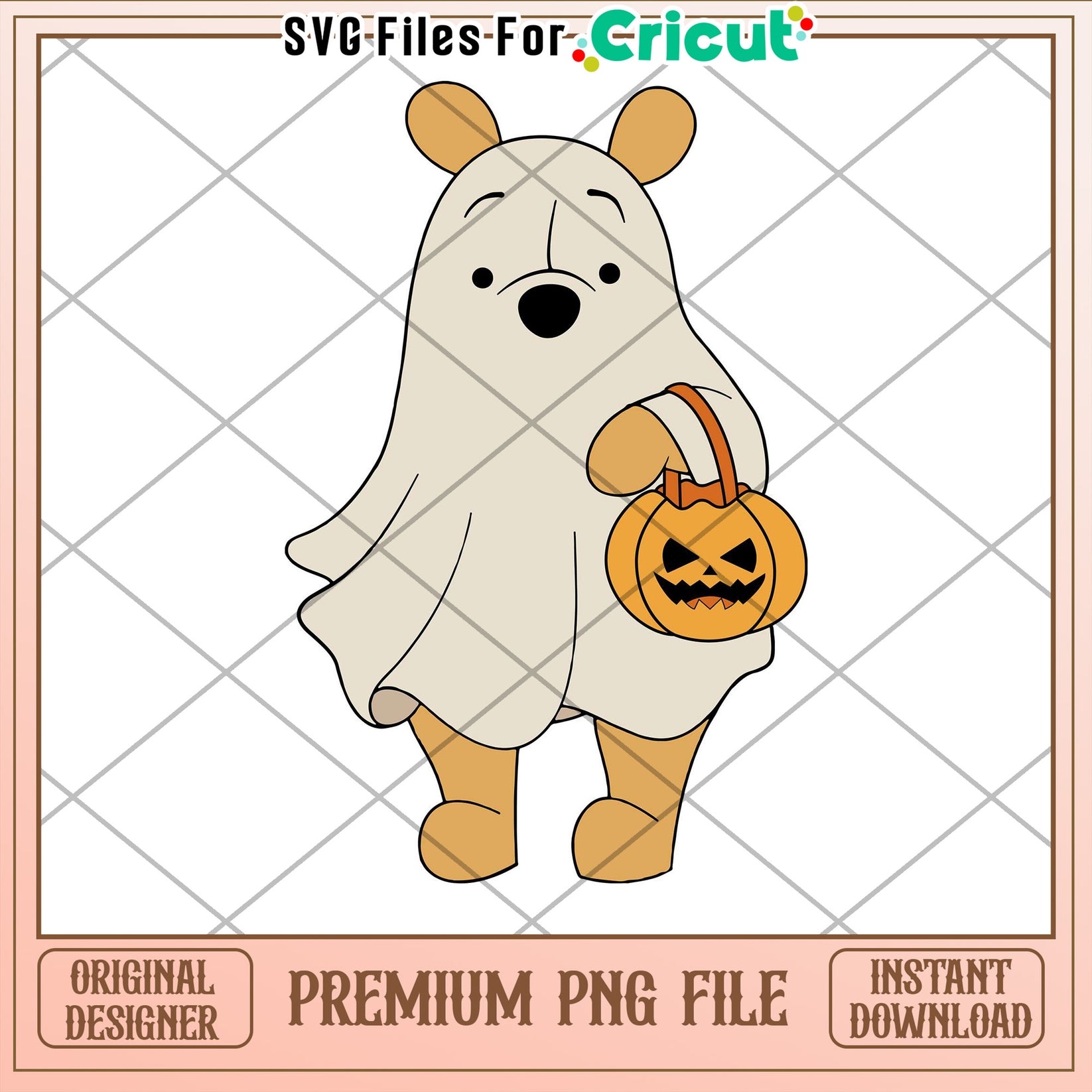 Pooh Bear Ghost PNG Halloween Cricut Design – svg files for cricut
