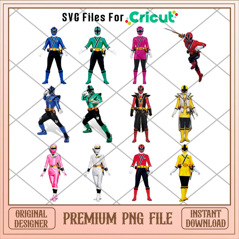 Power Rangers Samurai png bundle – svg files for cricut